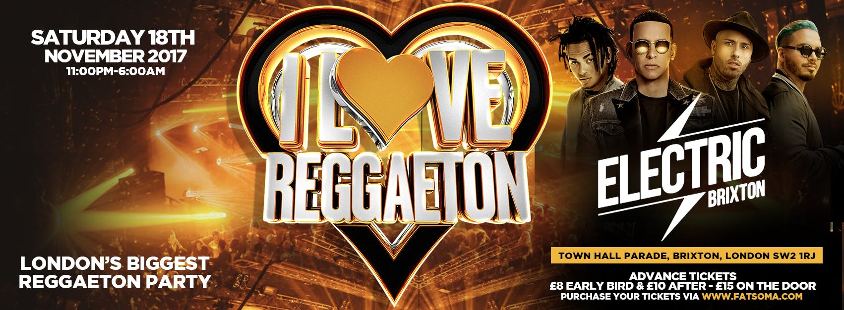I LOVE REGGAETON 'LONDON'S BIGGEST REGGAETON PARTY' @ ELECTRIC BRIXTON - SATURDAY 18/11/17 at ...