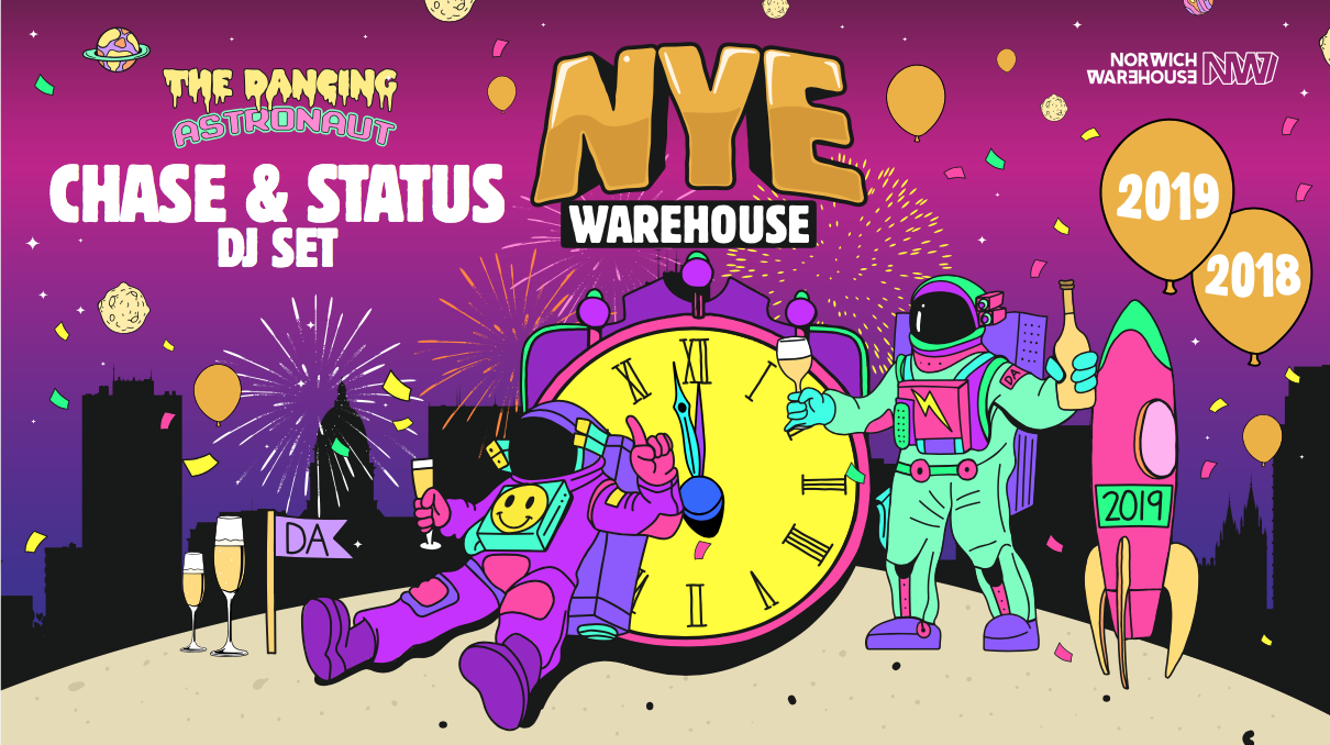 NYE Warehouse | Chase & Status at Showground Food Hall, Bawburgh on 6th ...
