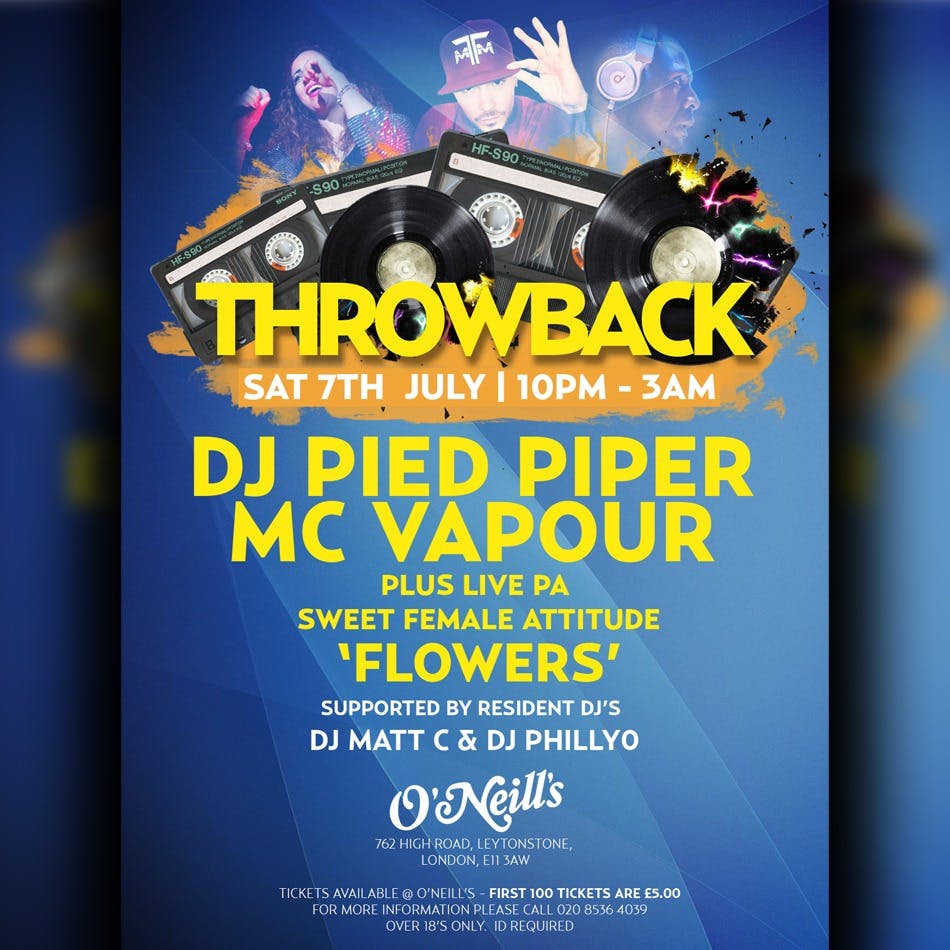 THROWBACK - DJ Piep Piper, MC Vapour, Sweet Female Attitude at O'Neill ...