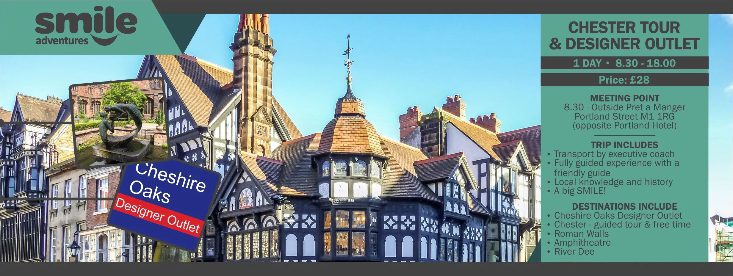 Chester & Designer Outlet - From Manchester at Pret A Manger ...