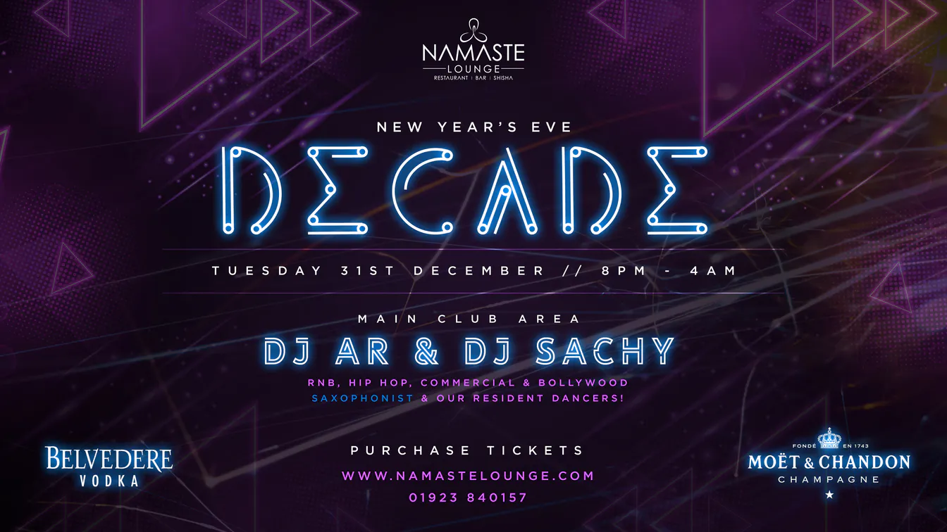 Decade - New Years Eve Party at Namaste Lounge at Namaste Lounge ...