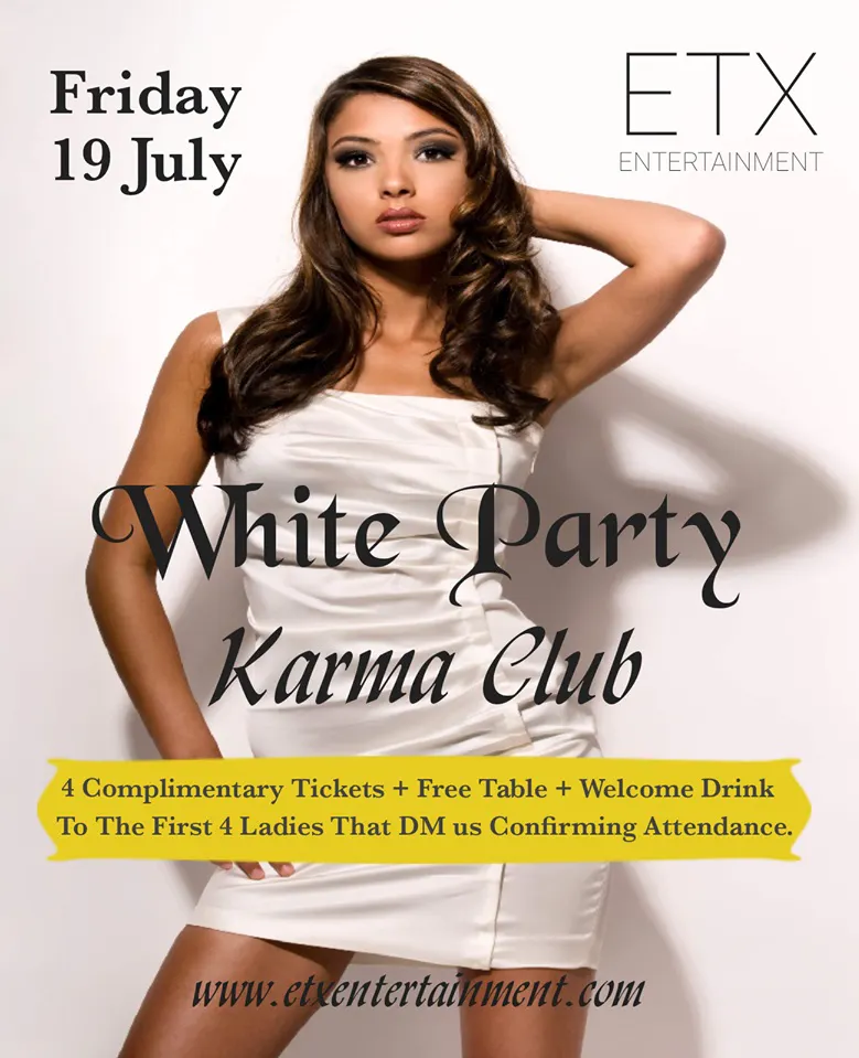 Exclusive White Party at Karma Ealing, London on 19th Jul 2019 | Fatsoma