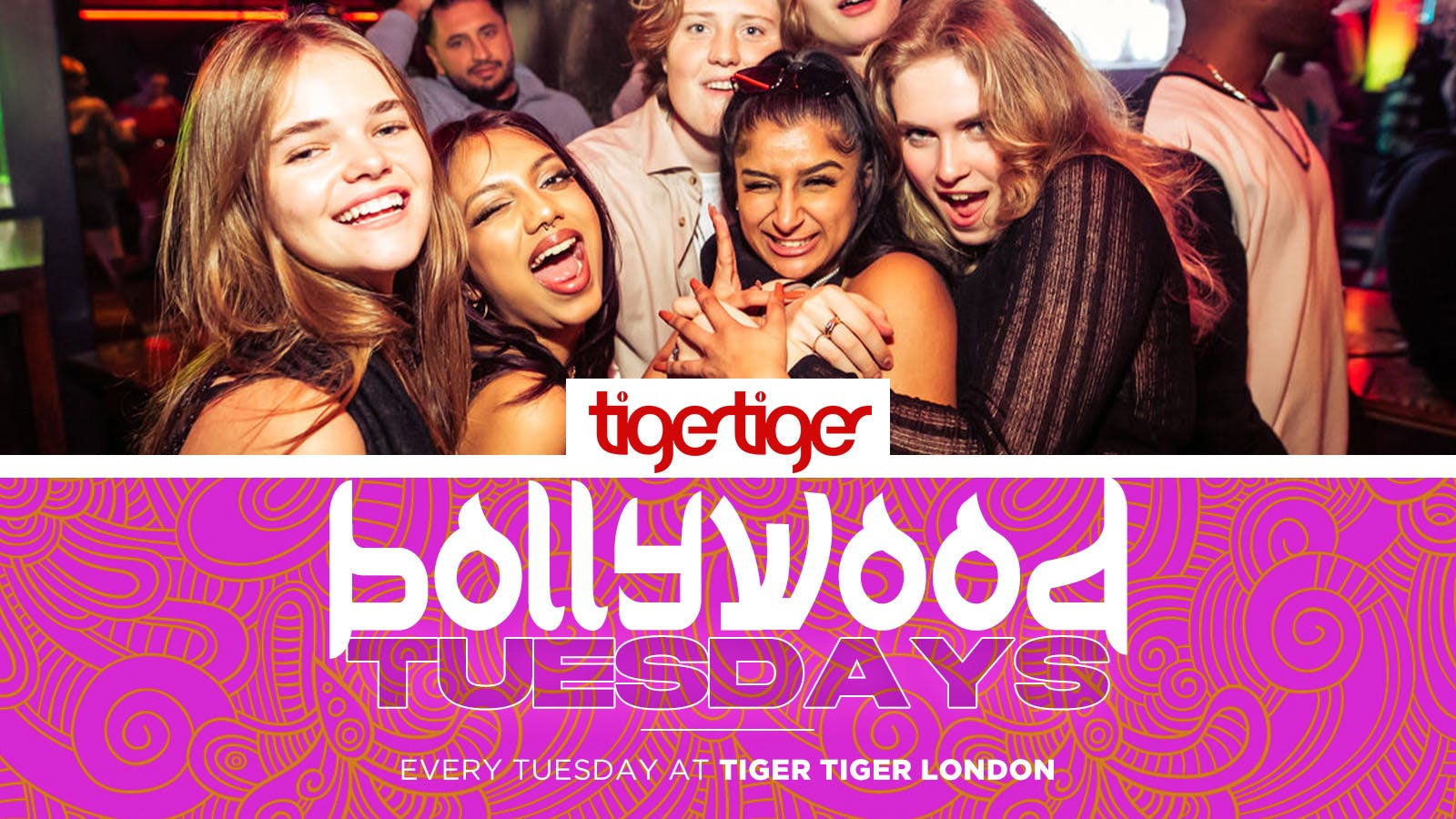 BOLLYWOOD | Every week at TIGER TIGER LONDON at Tiger Tiger, London on 30th Jan 2024 | Fatsoma