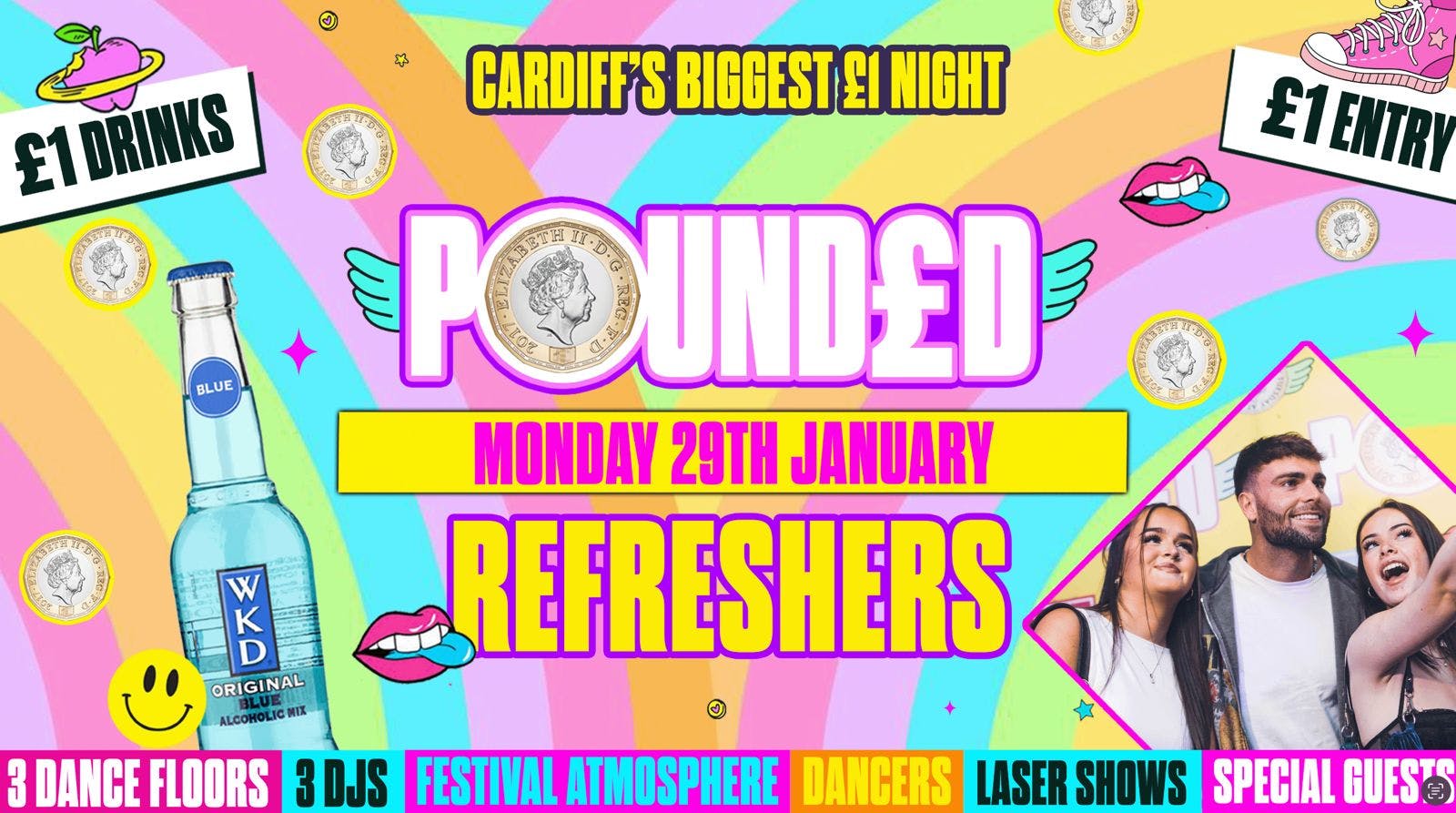 POUNDED REFRESHERS 🍭 👀 £1 entry £1 drinks! 🍭🤯👀CARDIFF's Biggest £1 ...