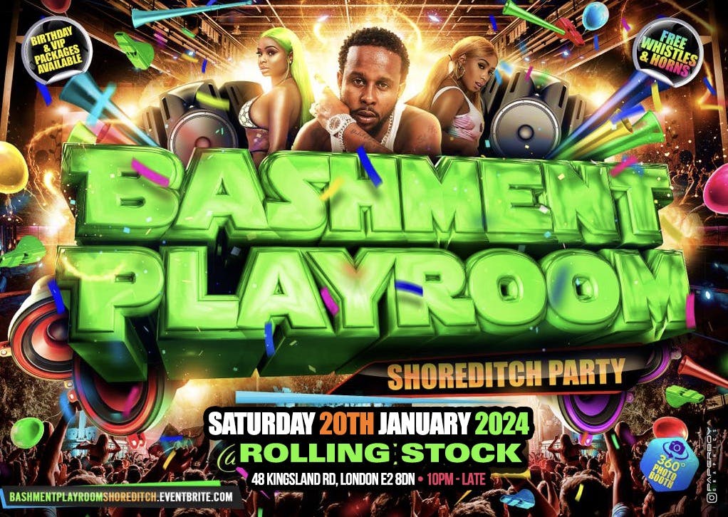 Bashment Playroom - Shoreditch Carnival Party at Rolling Stock London ...