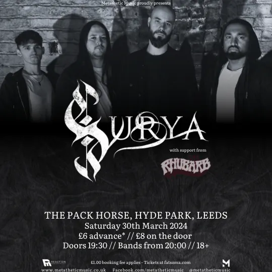 Surya, The Rhubarb and tbc @ The Pack Horse, Leeds at The Pack Horse ...