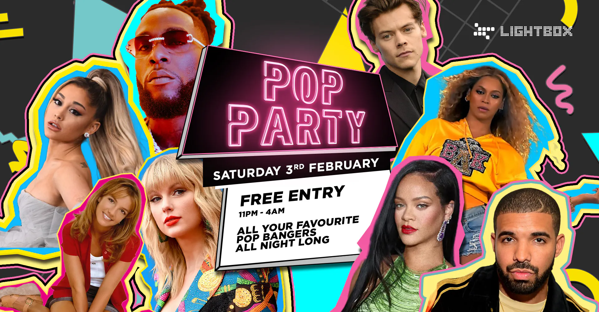 Pop Party - Pop All Night Long at Lightbox, London on 3rd Feb 2024 ...