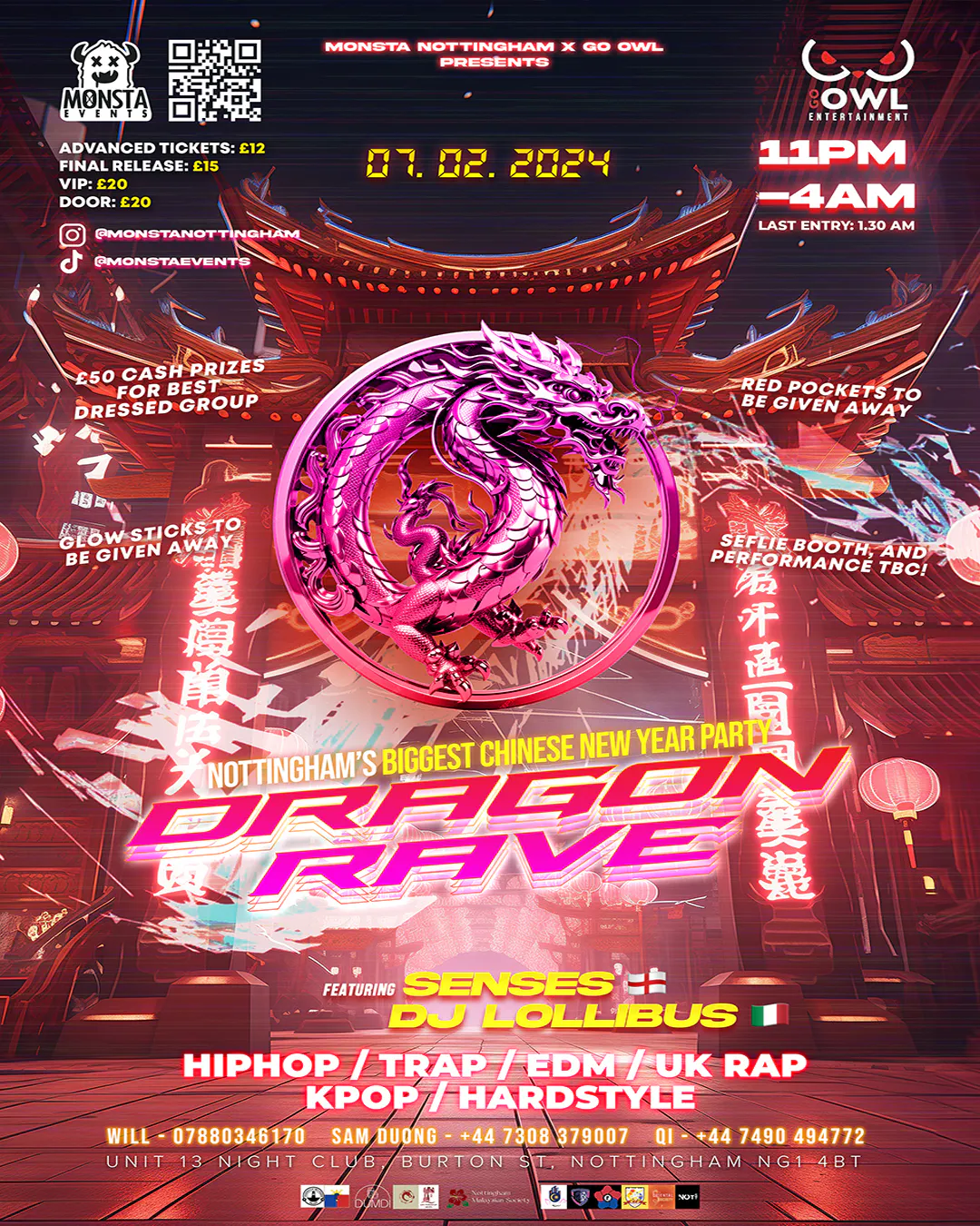 Monsta Nottingham x Go Owl Presents 'DRAGON RAVE' at Unit 13 ...