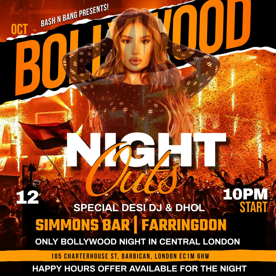 Bollywood Night at Simmons Bar | Farringdon, London on 12th Oct 2024 ...