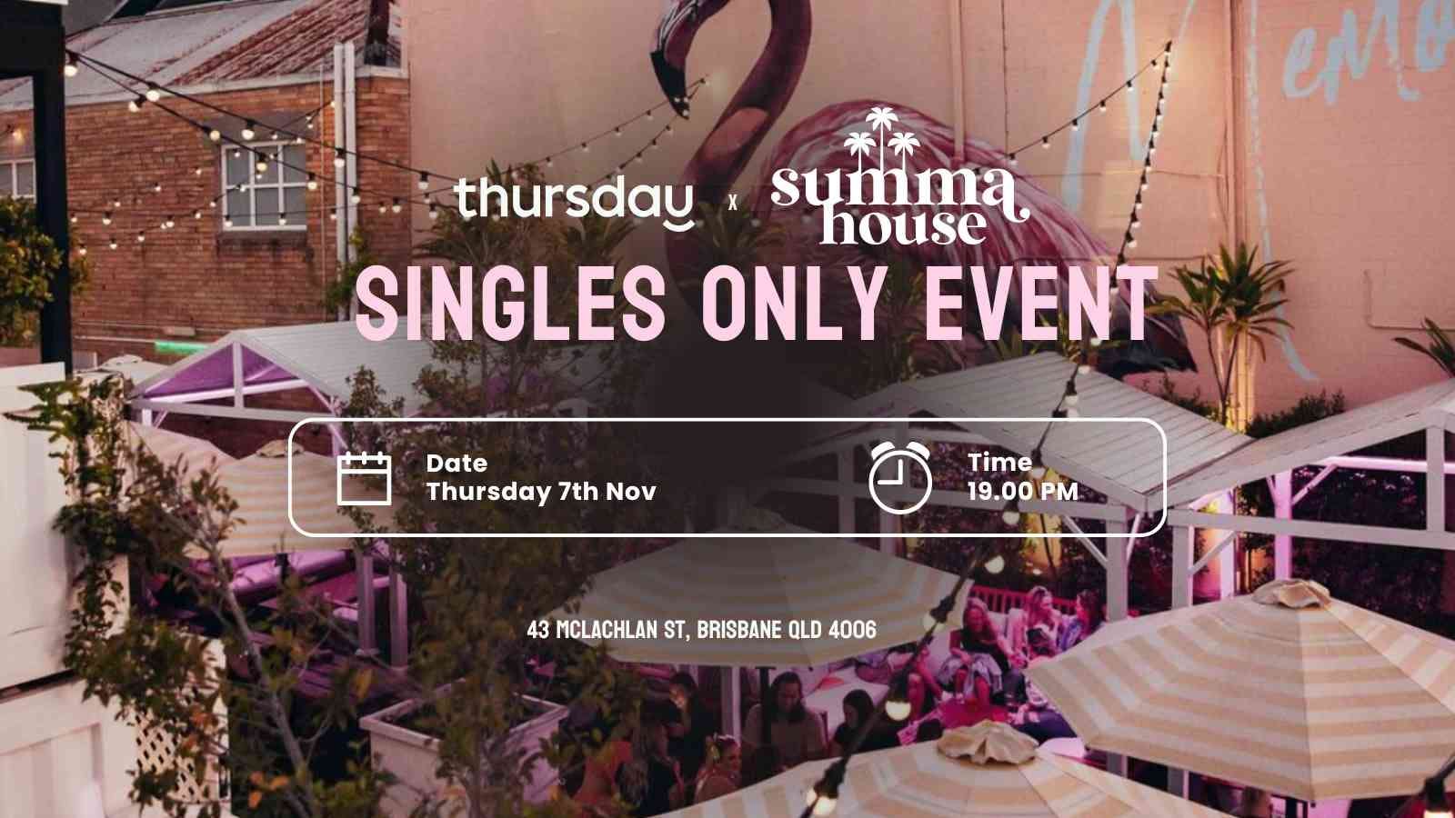 Thursday | Summa House Under 35's | Brisbane at Summa House, Fortitude ...