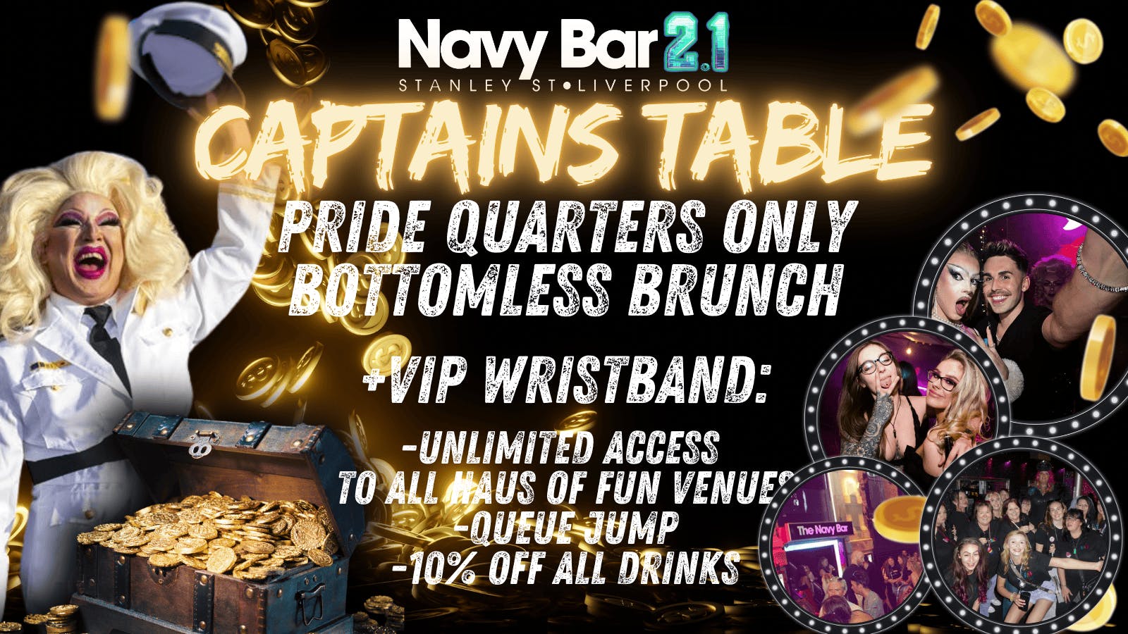 The Captain's Table: A Nautical Drag Queen Bottomless Brunch at Navy ...