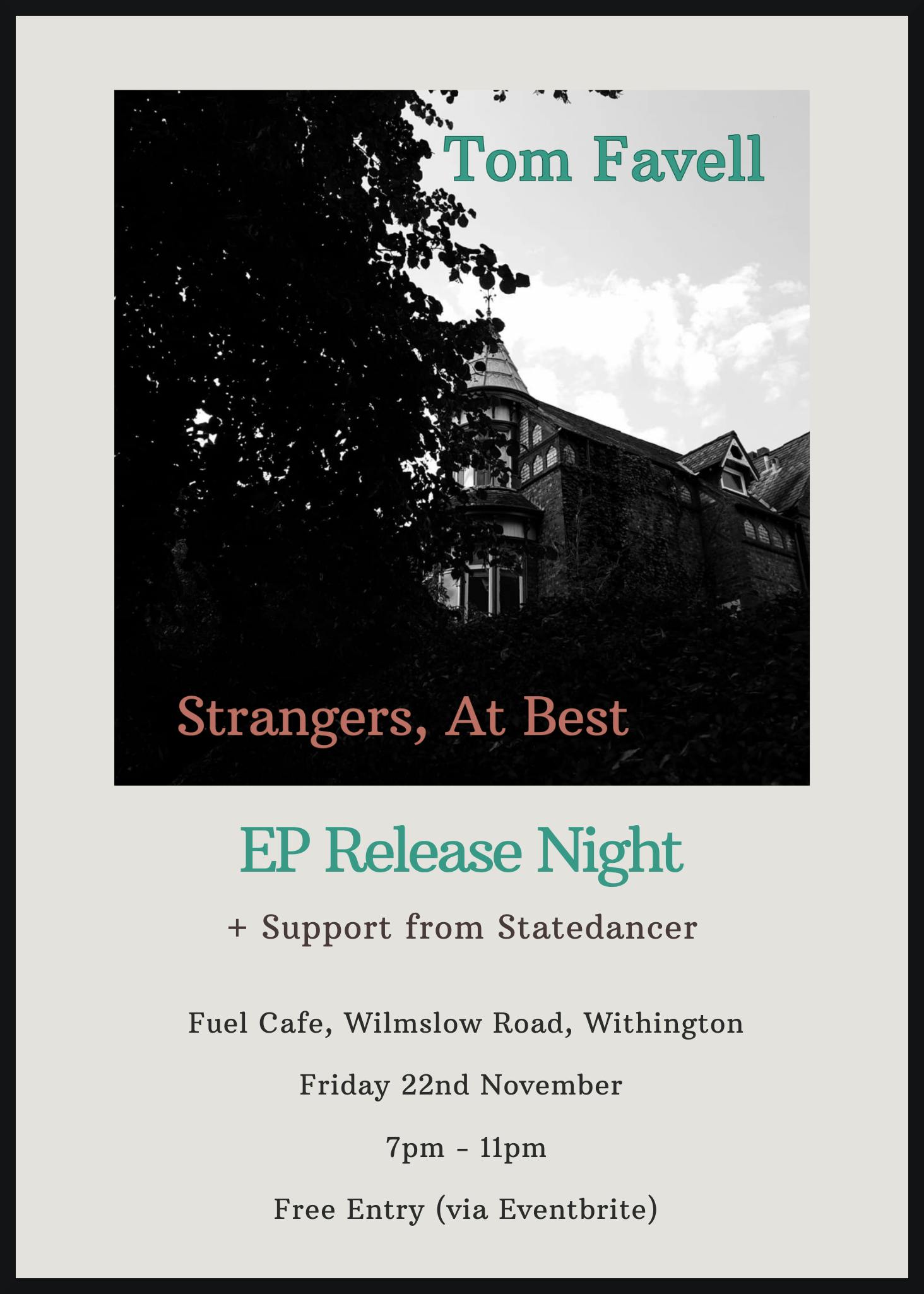 Tom Favell - Strangers, At Best EP Release Night @ Fuel Withington at ...