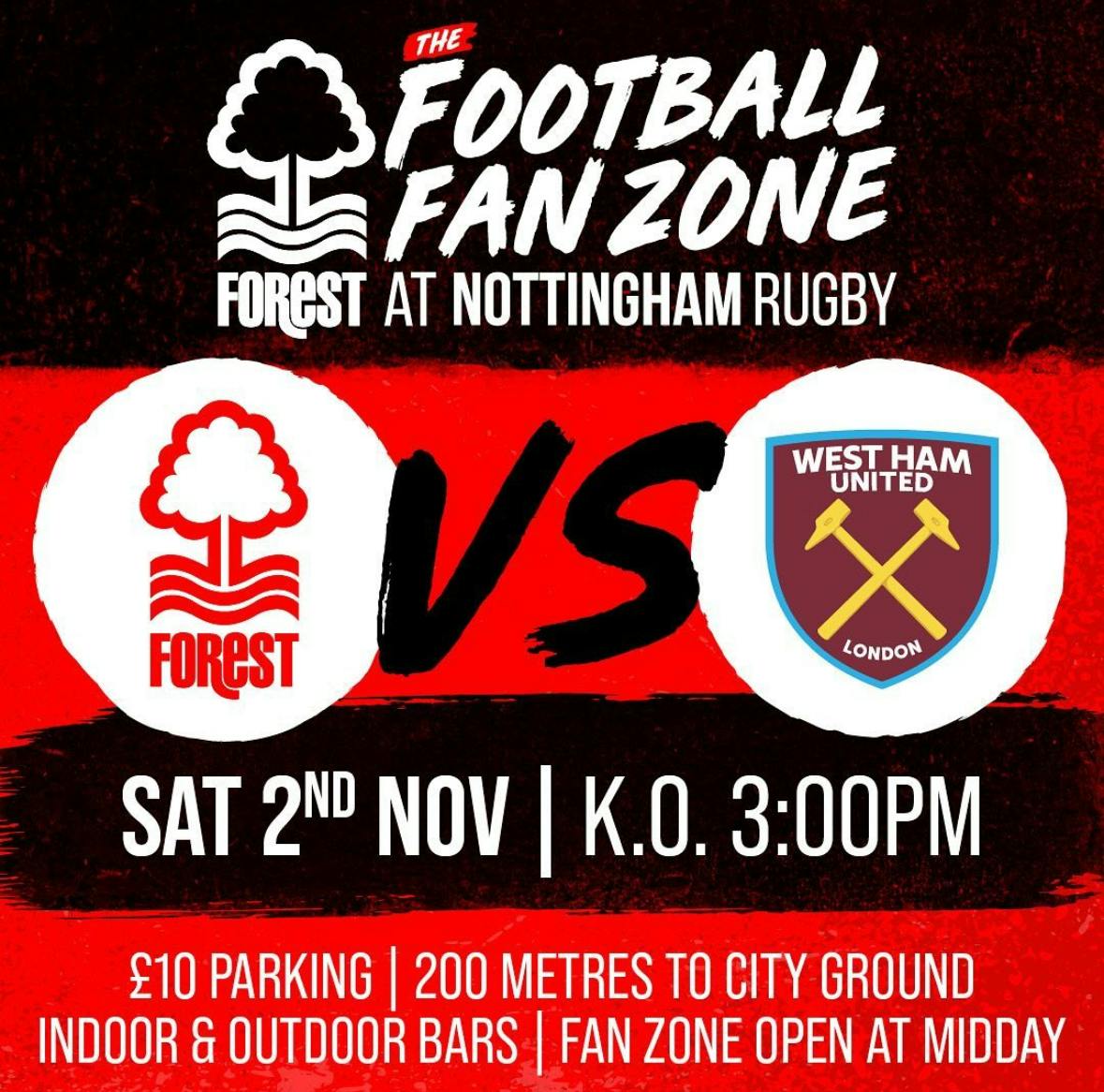 Football Fanzone - Forest vs West Ham - FAN ZONE FROM 12PM at The Bay ...