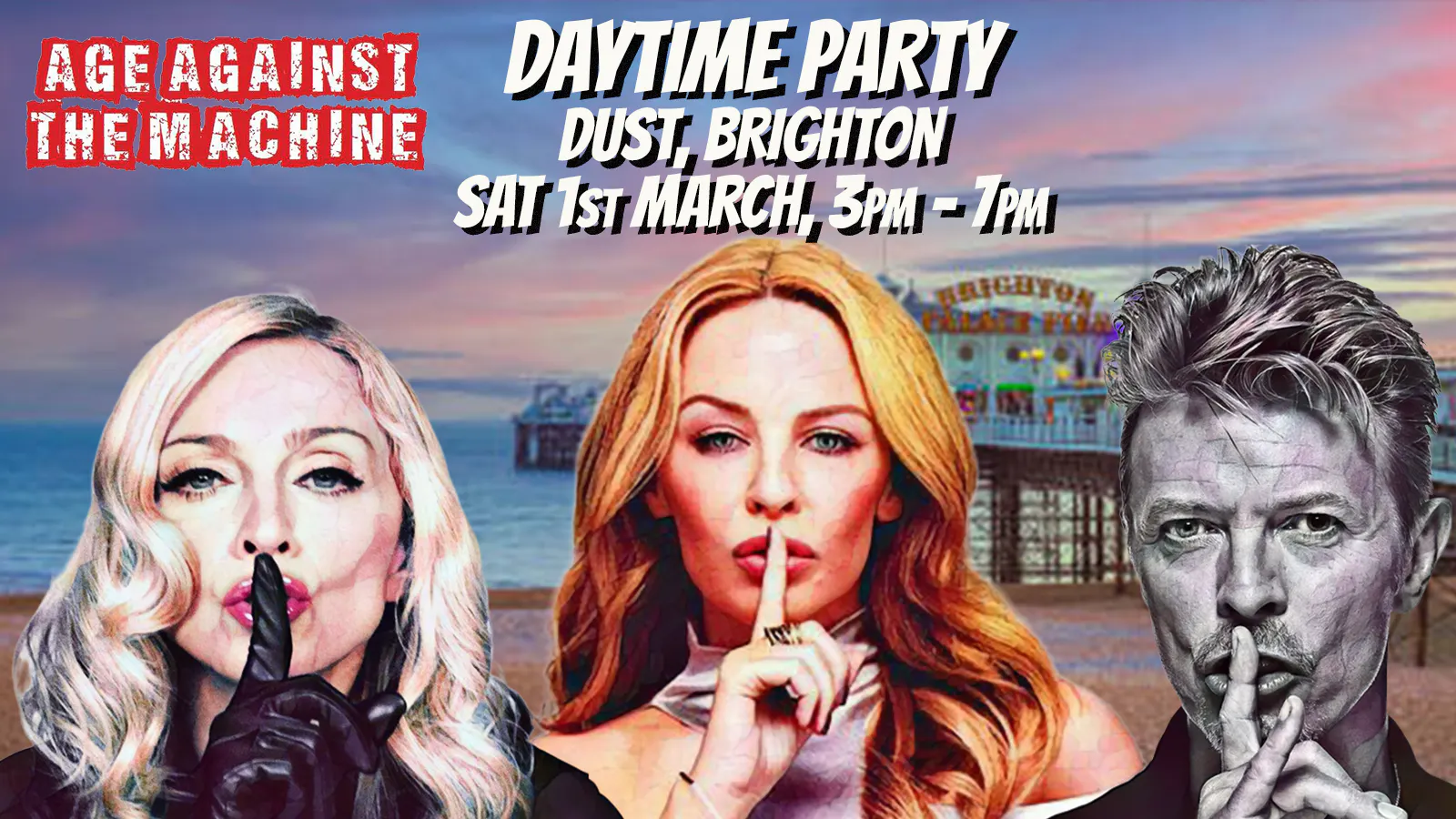 BRIGHTON - Age Against The Machine Over 30s Daytime Party - 1st March ...