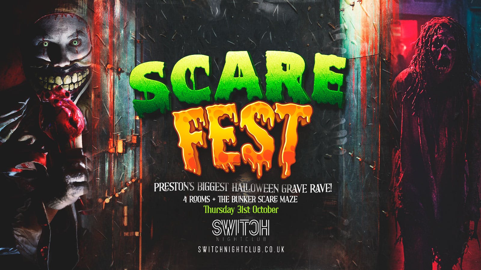 Scare Fest | Halloween Rave | ft Bunker Scare Maze at Switch Nightclub ...