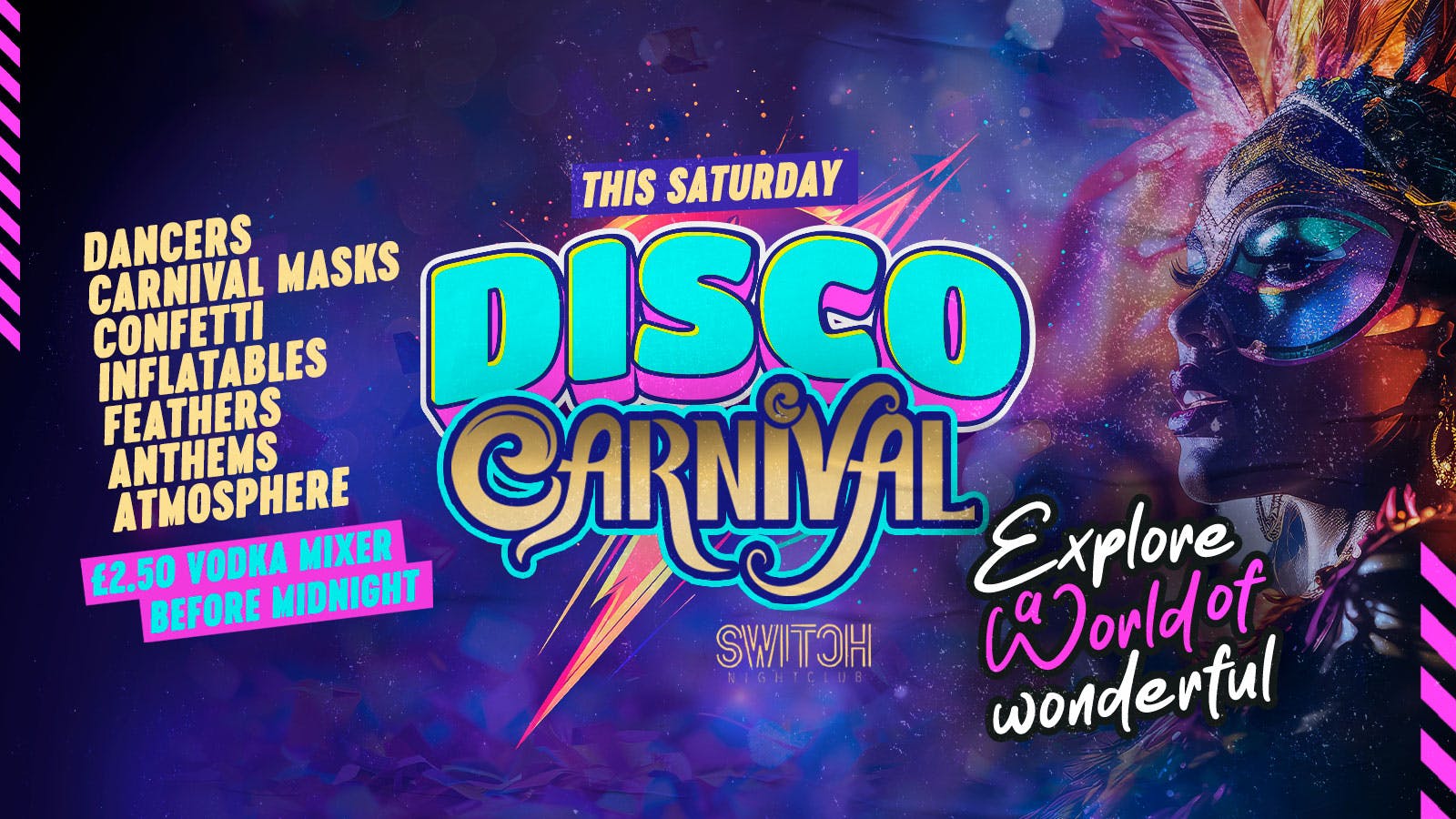 Cirque Saturdays | Disco Carnival at Switch Nightclub, Preston on 12th ...