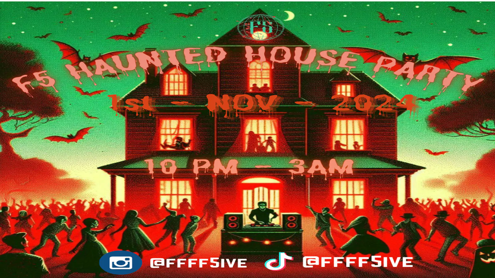 F5 HAUNTED HOUSE PARTY at Via Email, Newcastle upon Tyne on 1st Nov ...