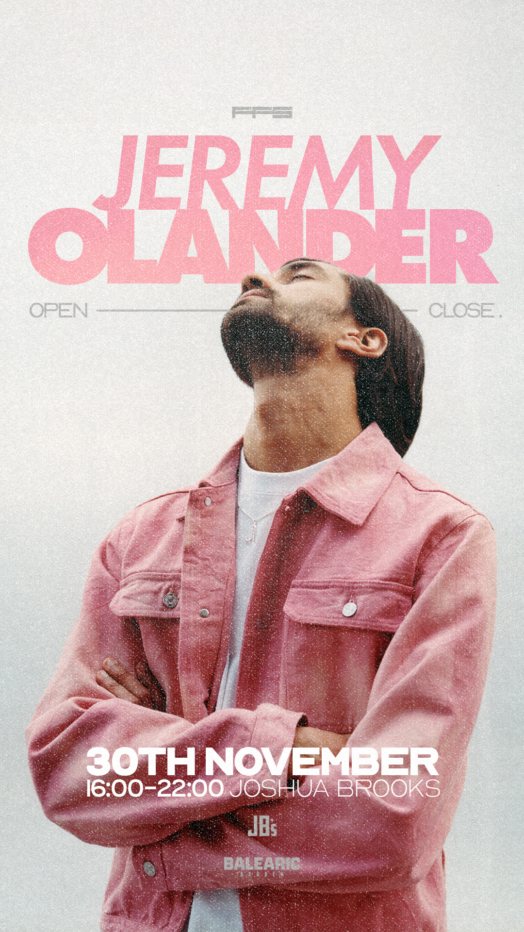 Jeremy Olander Open to Close at Joshua Brooks, Manchester on 30th Nov ...