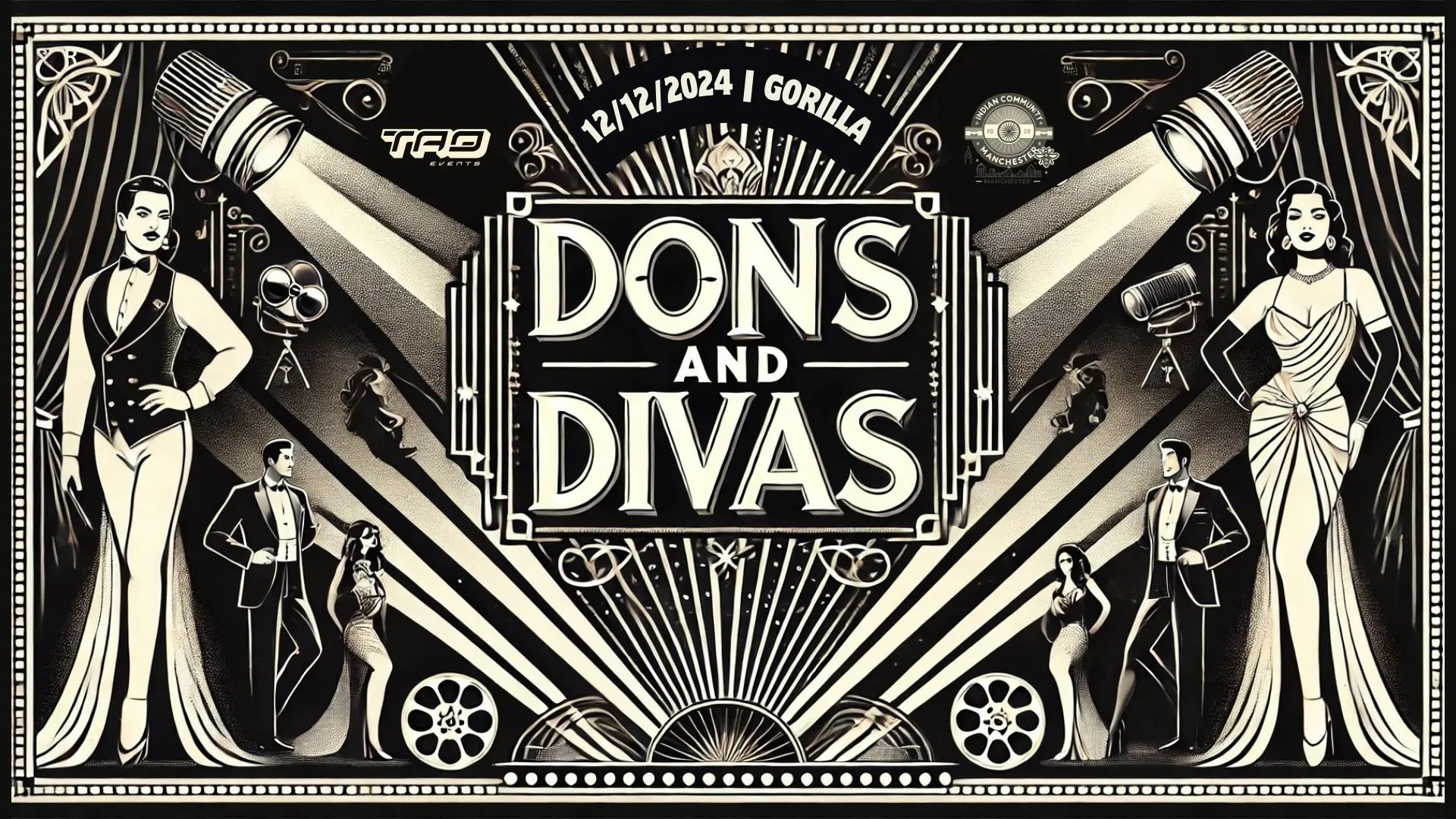 Bollywood night Manchester ( Dons and Divas - Black and white -premium ...