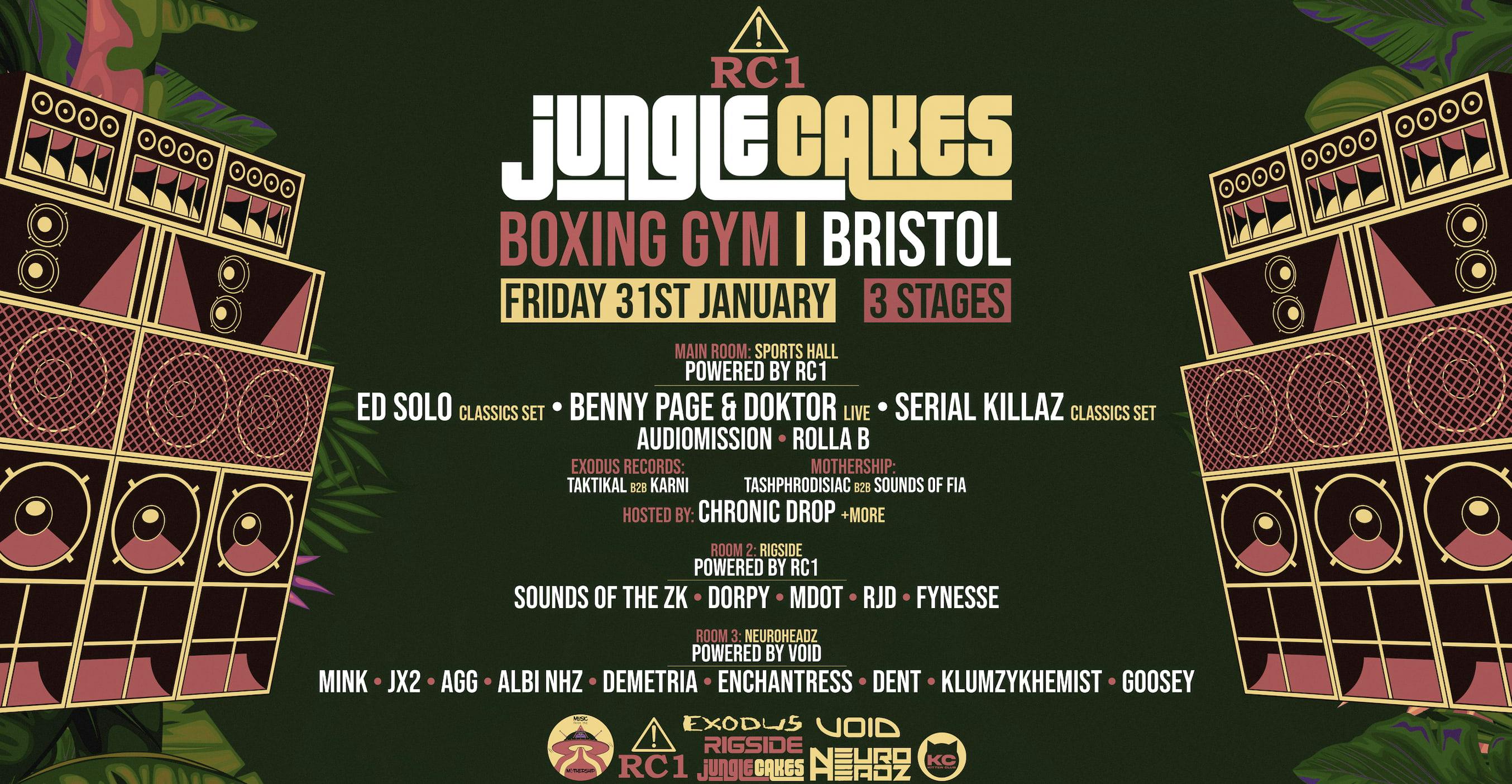 Jungle Cakes powered by RC1 Sound system at The Boxing Gym, Avon on ...