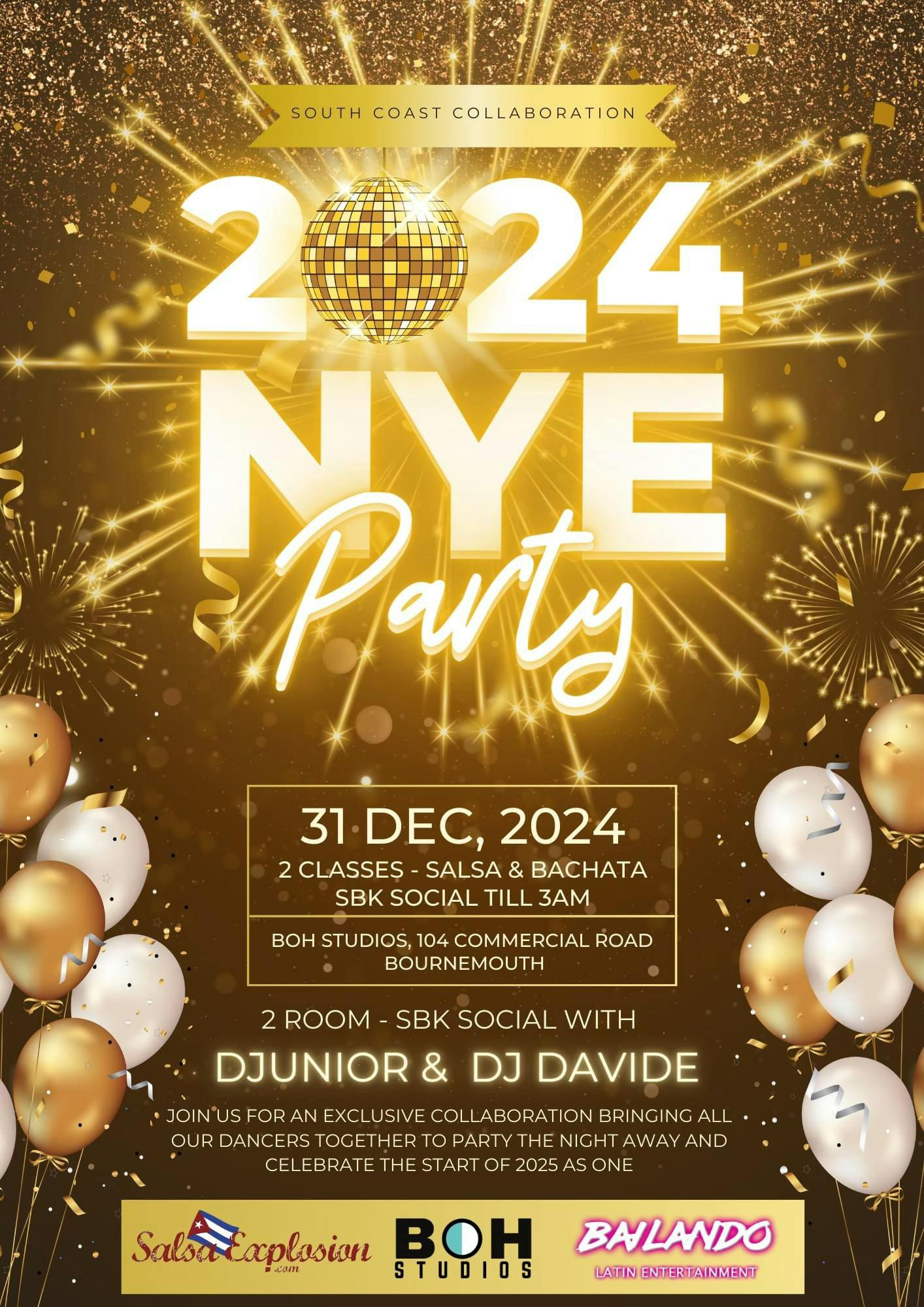 New Year’s Eve Party - SBK collaboration at BOH Studios , Bournemouth ...