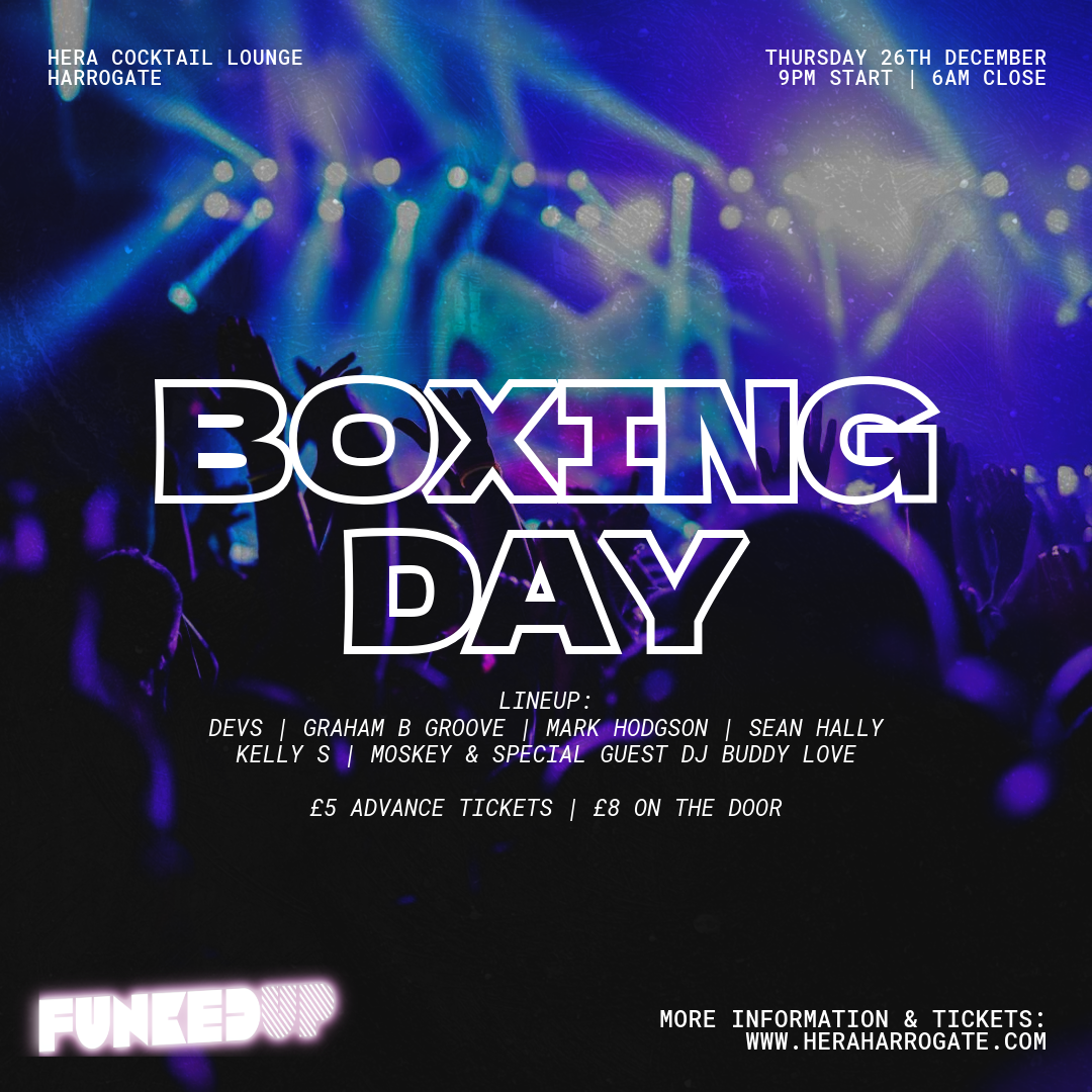 FunkedUp - Boxing Day Special at Hera Cocktail Lounge, Harrogate on ...