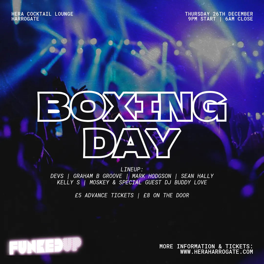 FunkedUp - Boxing Day Special at Hera Cocktail Lounge, Harrogate on ...