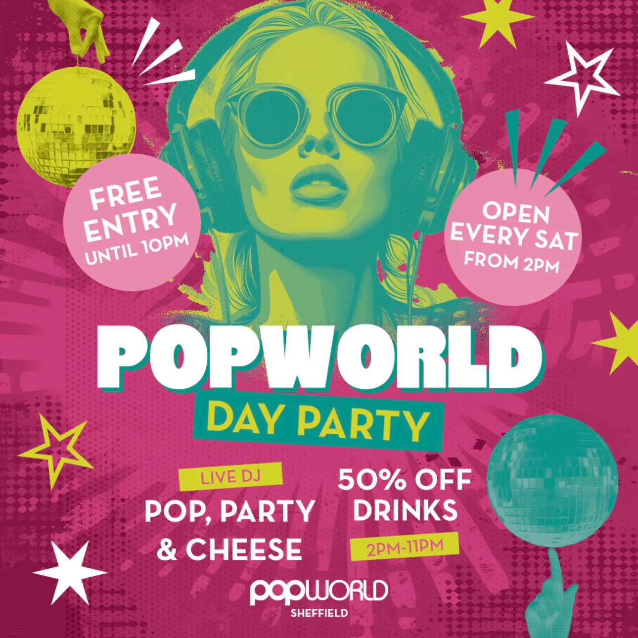 Popworld Day Party at Popworld - Sheffield, Sheffield on 25th Jan 2025 ...