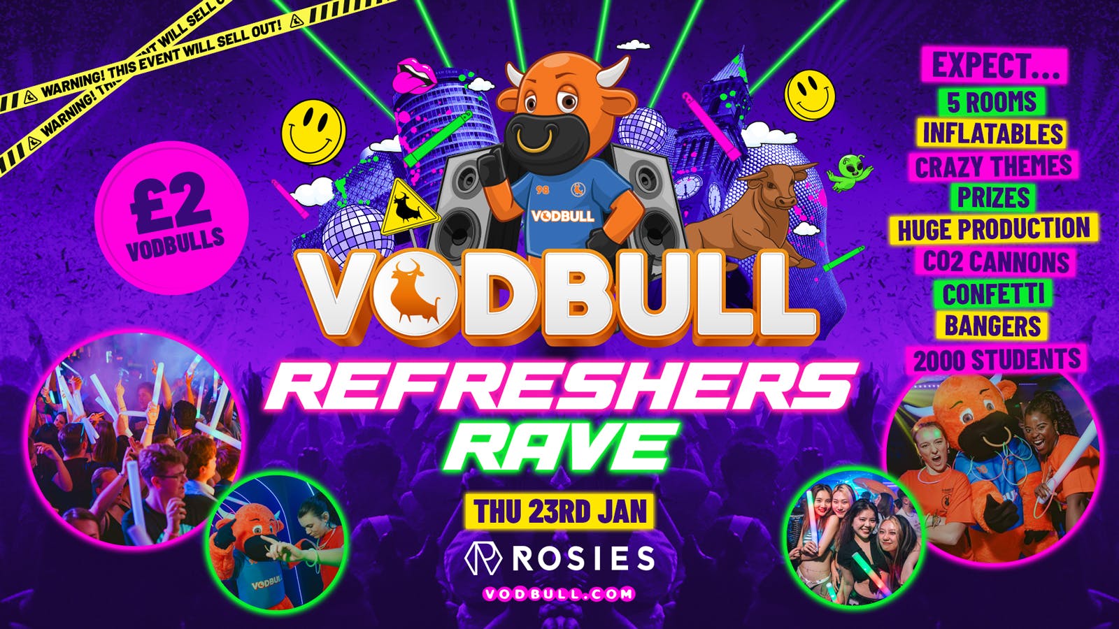 🧡 VODBULL [FINAL 50 TIX!!] at ROSIES!! REFRESHERS RAVE 23/01/25 at ...