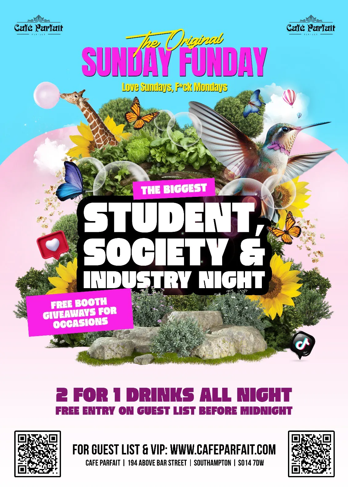 Sunday Funday- Multi Venue Party @Cafe Parfait x Tokyo at Café Parfait ...