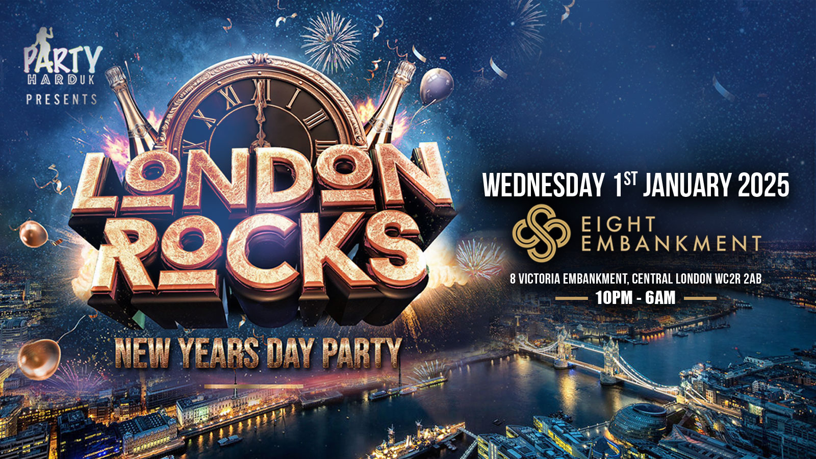 London Rocks - New Years Day Party at Eight Embankment, London on 1st ...