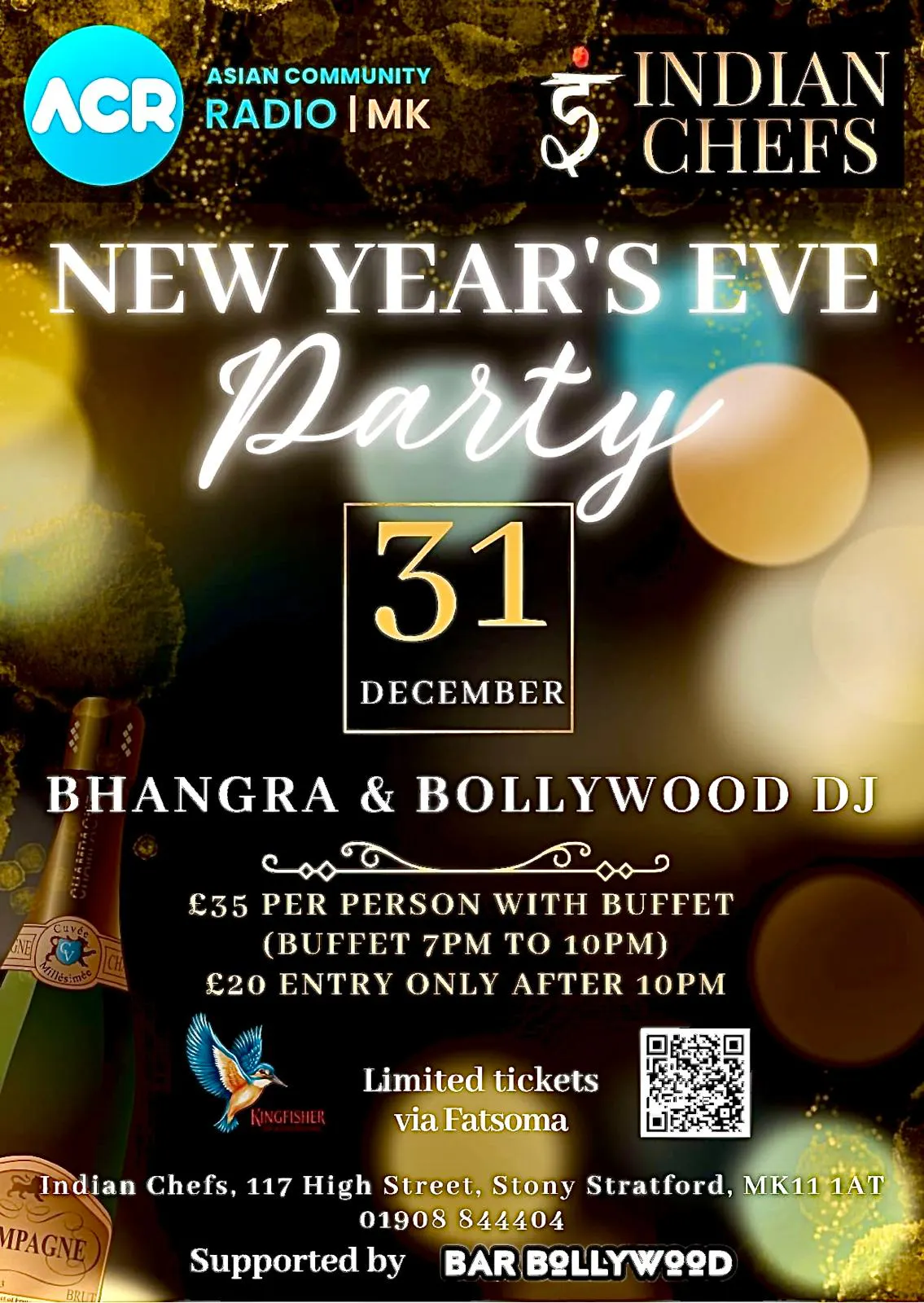 Celebrate New Year’s Eve with Indian Chefs at Indian Chefs, Milton ...