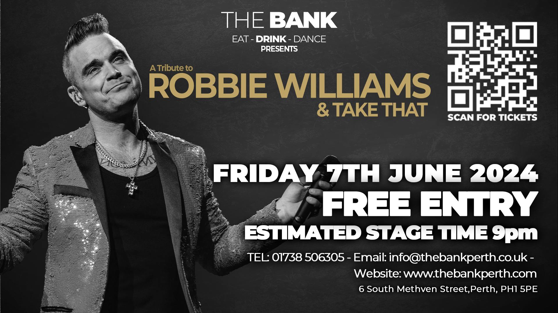 A Tribute to Robbie Williams & Take That at The BANK Bar & Beer Garden ...