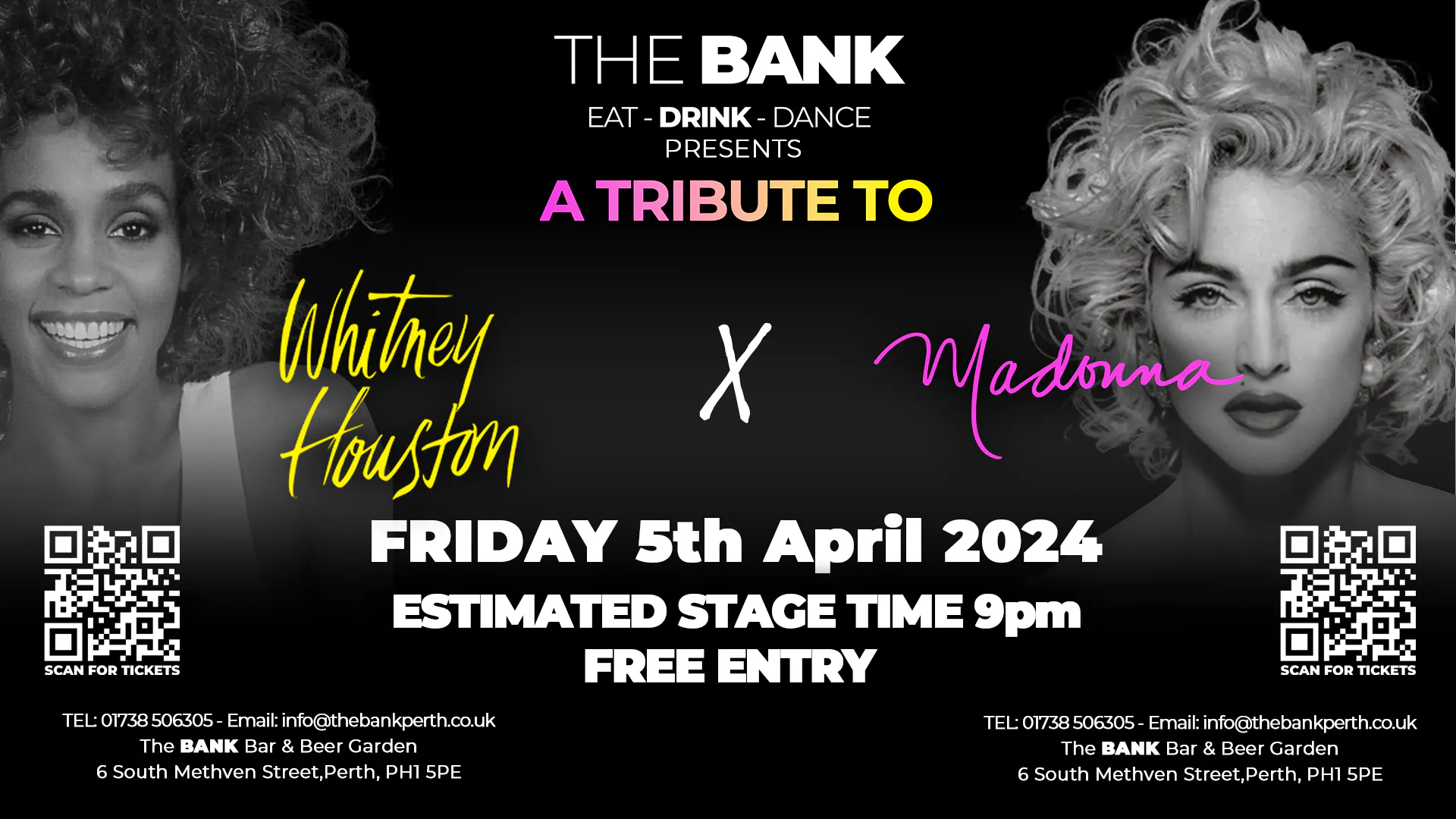 A Tribute to Whitney Houston & Madonna at The BANK Bar & Beer Garden ...