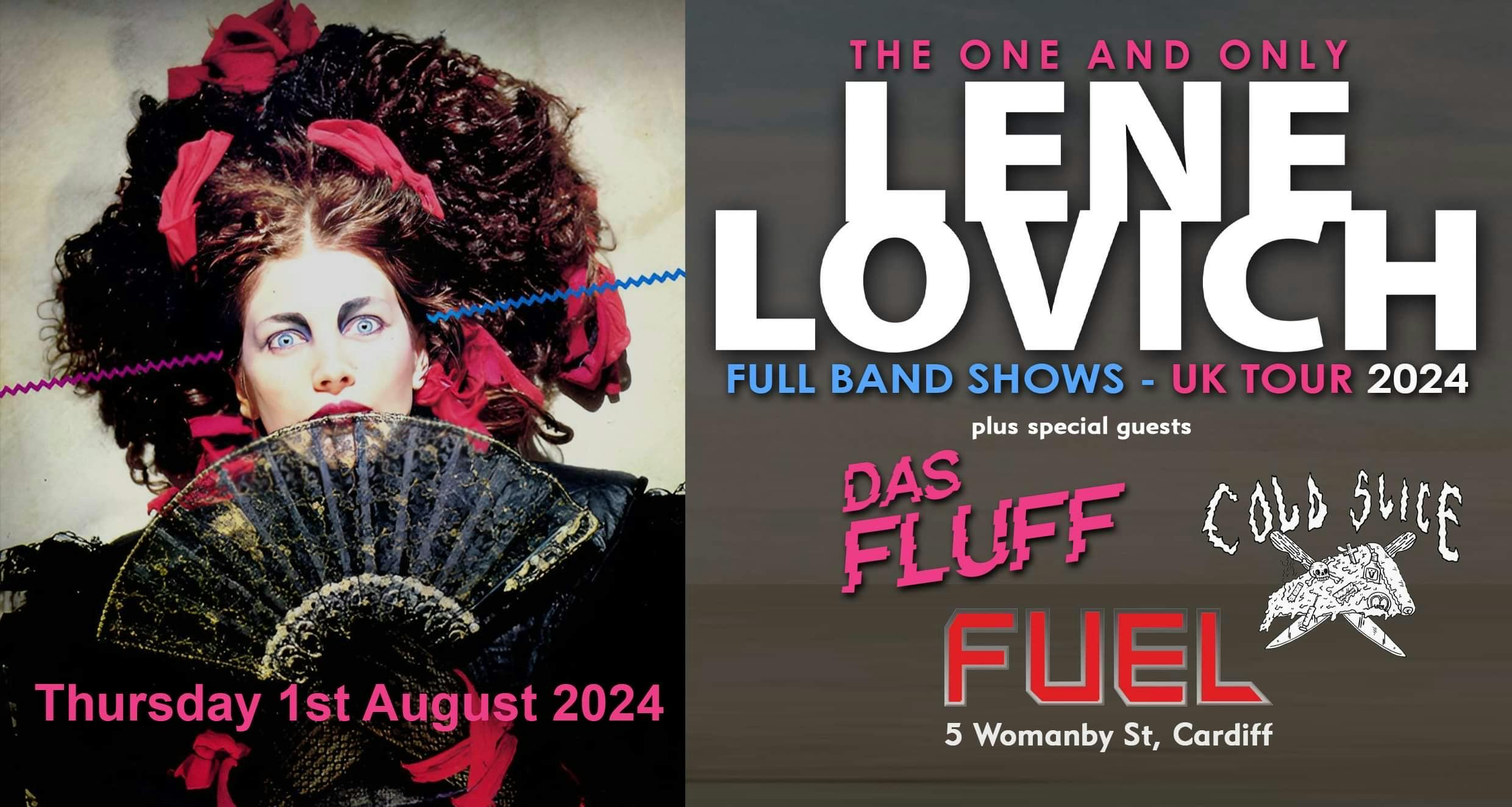 LENE LOVICH - Full band show! + DAS FLUFF & COLD SLICE at Fuel Rock ...