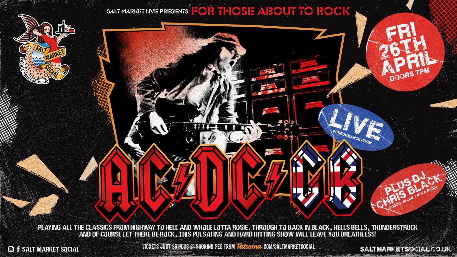 FOR THOSE ABOUT TO ROCK - AC/DC GB at Salt Market Social, North Shields on 26th Apr 2024 | Fatsoma