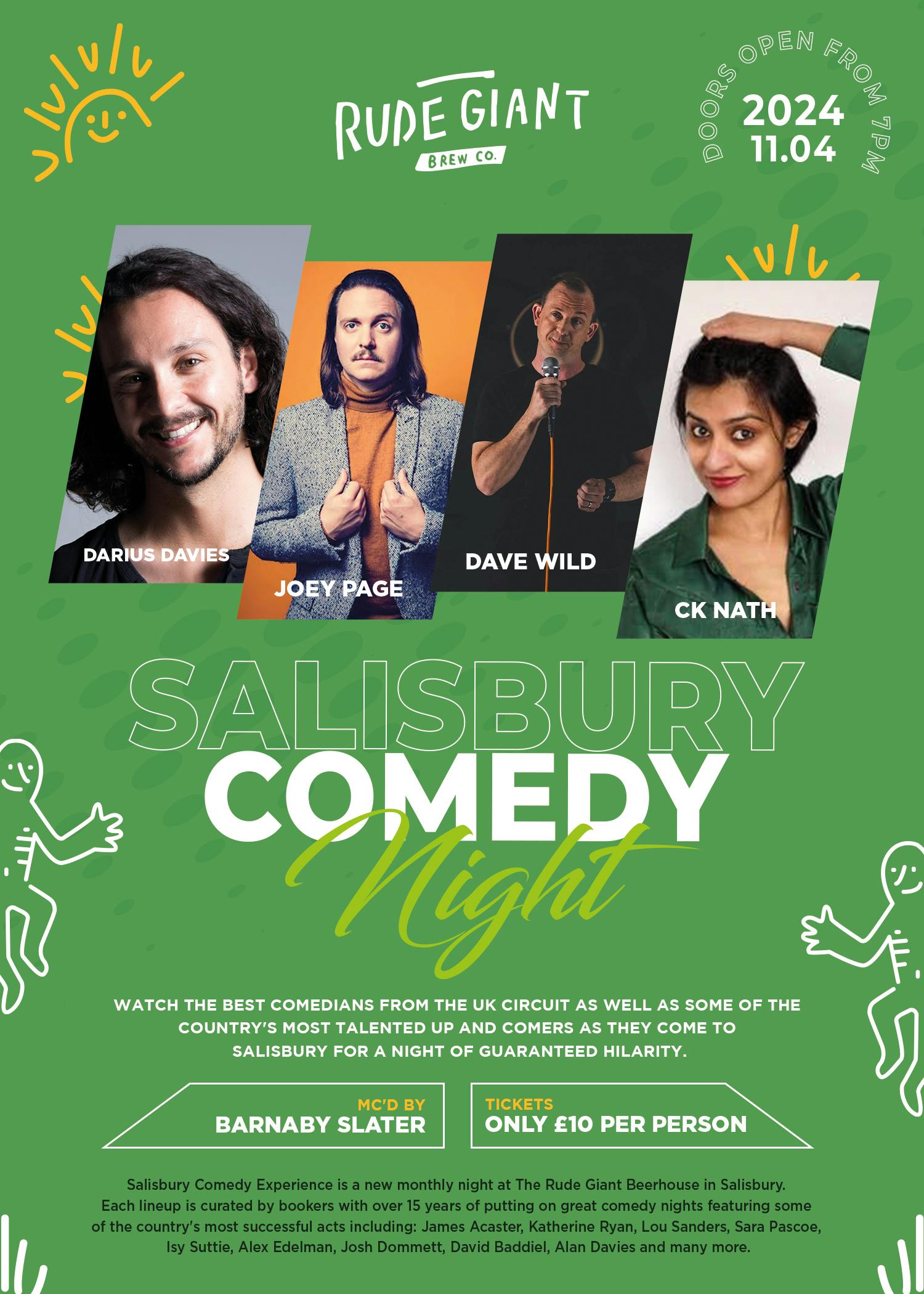 Rude Giant Comedy Night at Rude Giant Beer House, Salisbury on 11th Apr ...