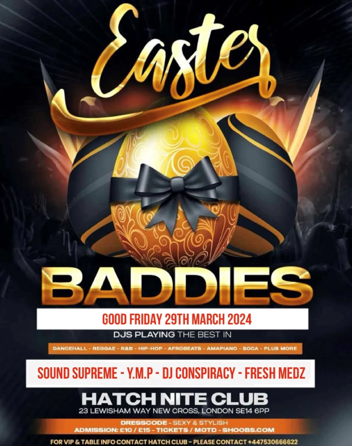 EASTER BADDIES at The Hatch Club, London on 29th Mar 2024 | Fatsoma