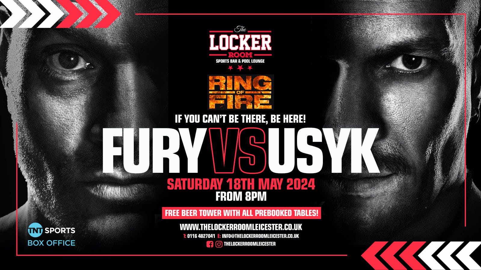 FIGHT NIGHT - FURY vs USYK at The Locker Room, Leicester on 18th May ...