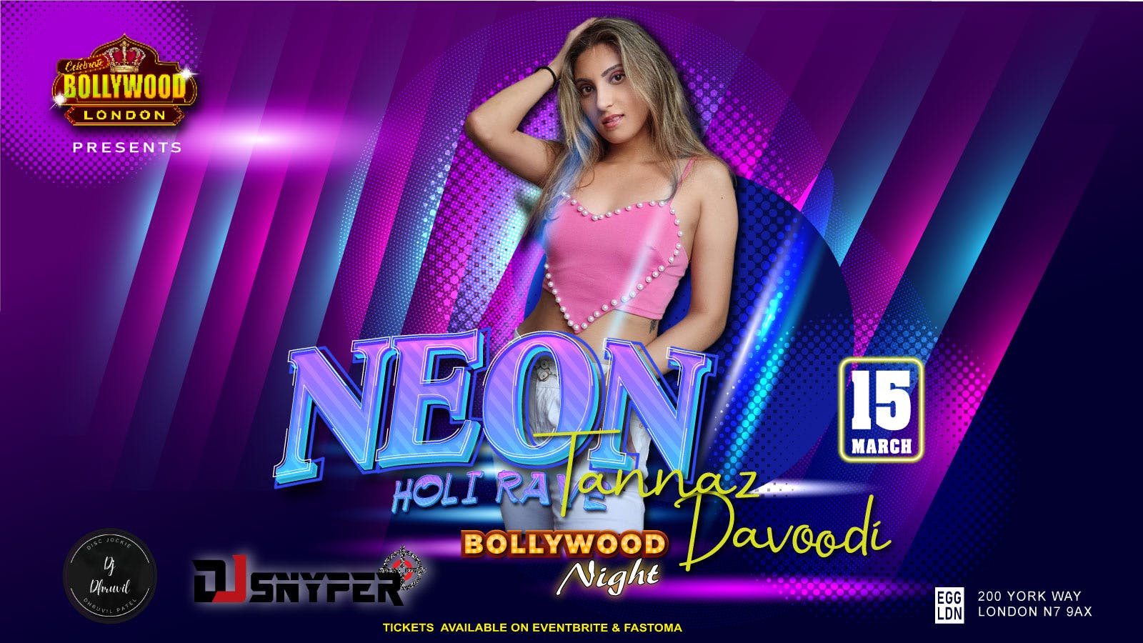 Neon Holi Rave Bollywood Night at Egg London Nightclub, London on 15th ...