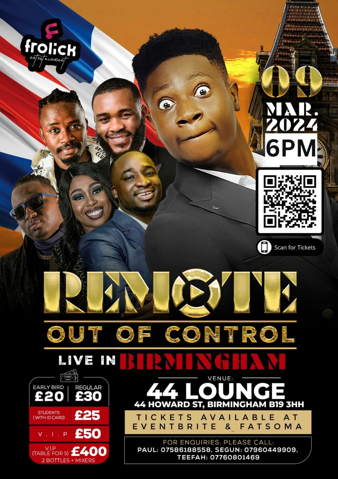 REMOTE OUT OF CONTROL AFTER PARTY at 44loungebirmingham, Birmingham on ...