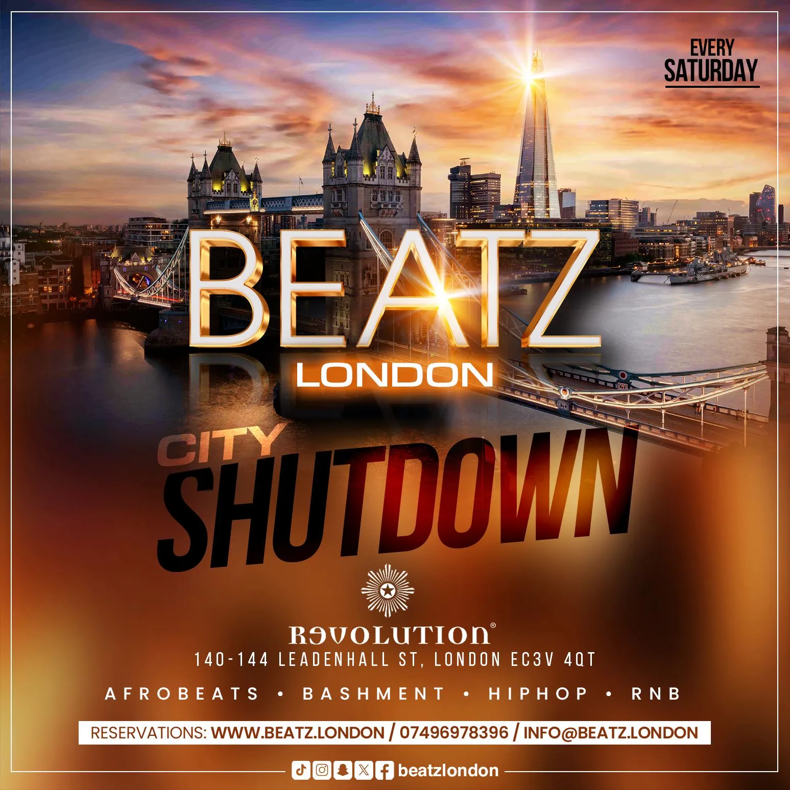 CITY SHUTDOWN at Revolution Leadenhall , London on 9th Mar 2024 | Fatsoma