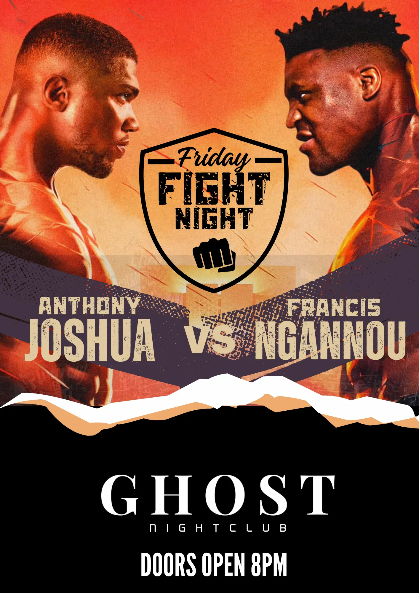 LIVE PPV BOXING JOSHUA VS NGANNOU at Ghost Nottingham, Nottingham on ...