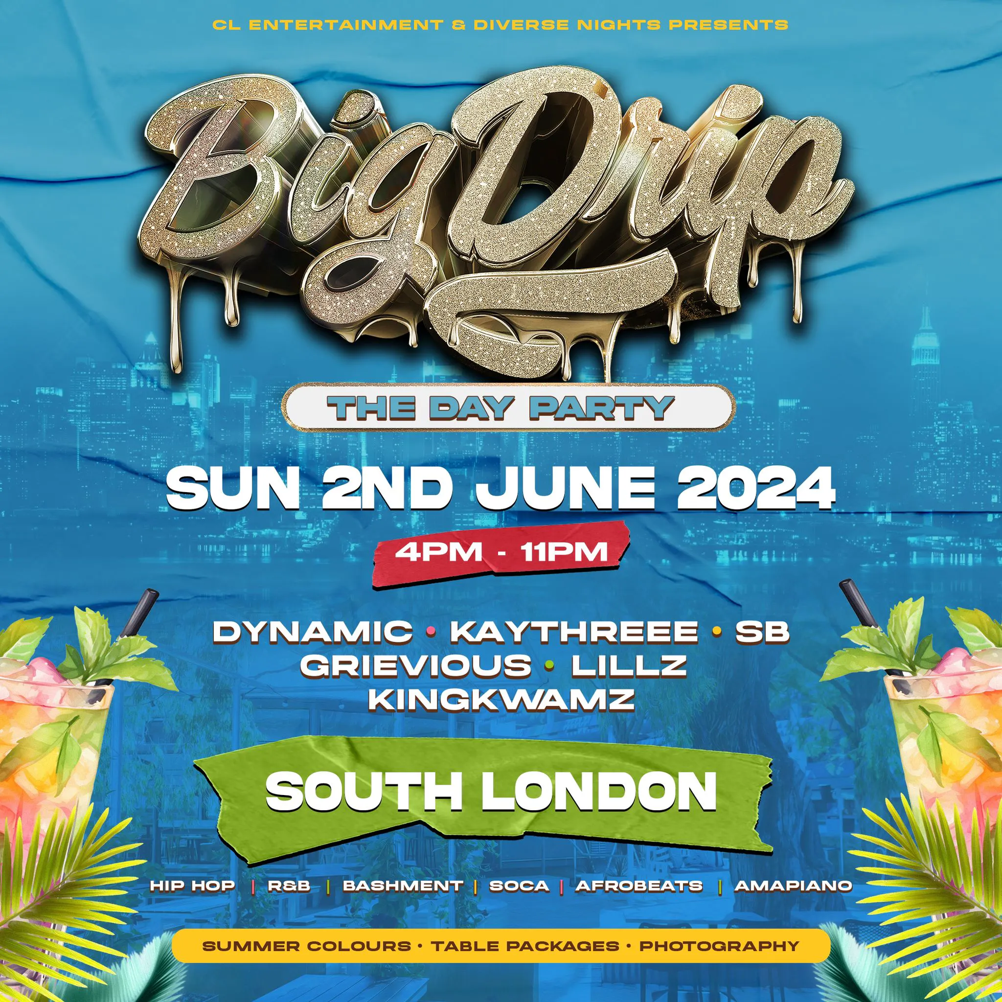 BIG DRIP - Day Party at The Ravensbury, Mitcham on 2nd Jun 2024 | Fatsoma