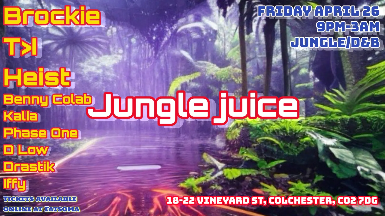 Jungle Juice at Roberts Bar Club Colchester, Colchester on 26th Apr ...