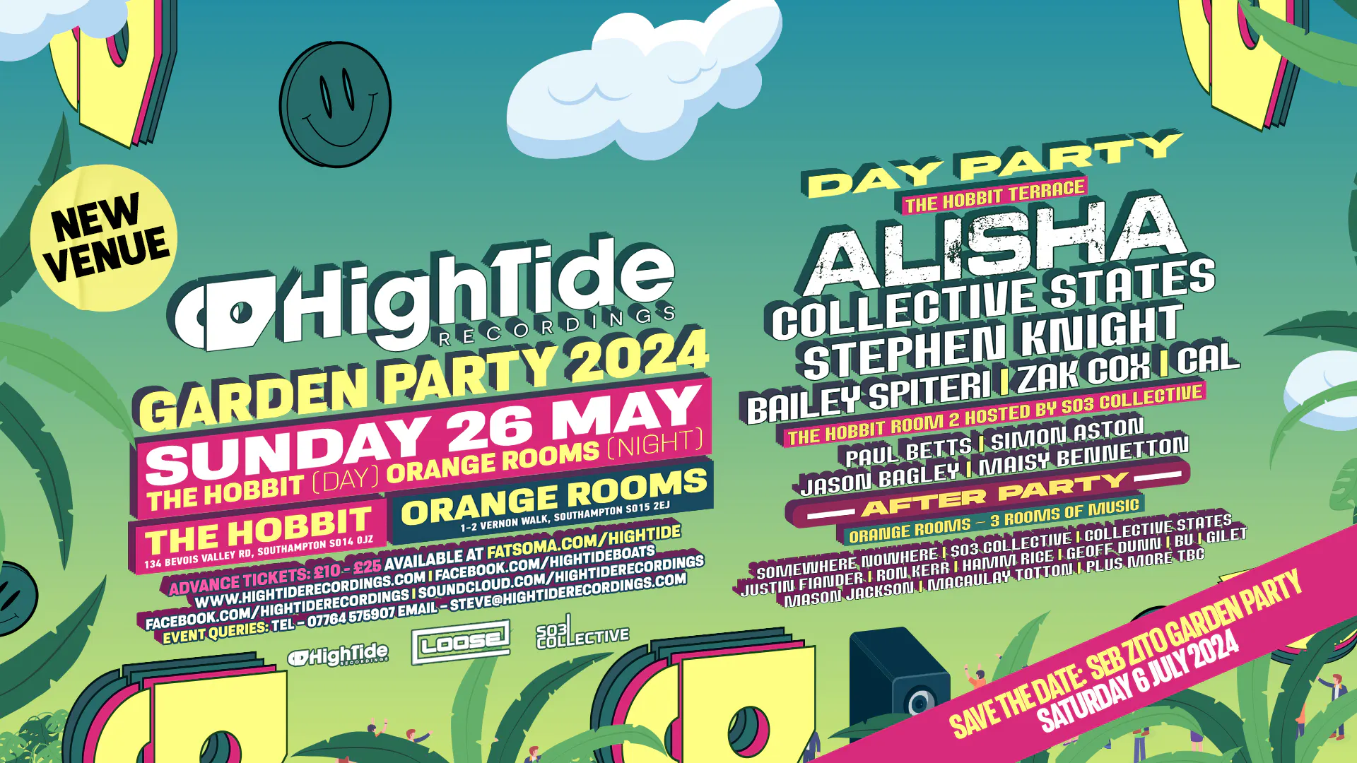 High Tide Garden Party ft. ALISHA & SO3 Collective - Sunday 26th May ...