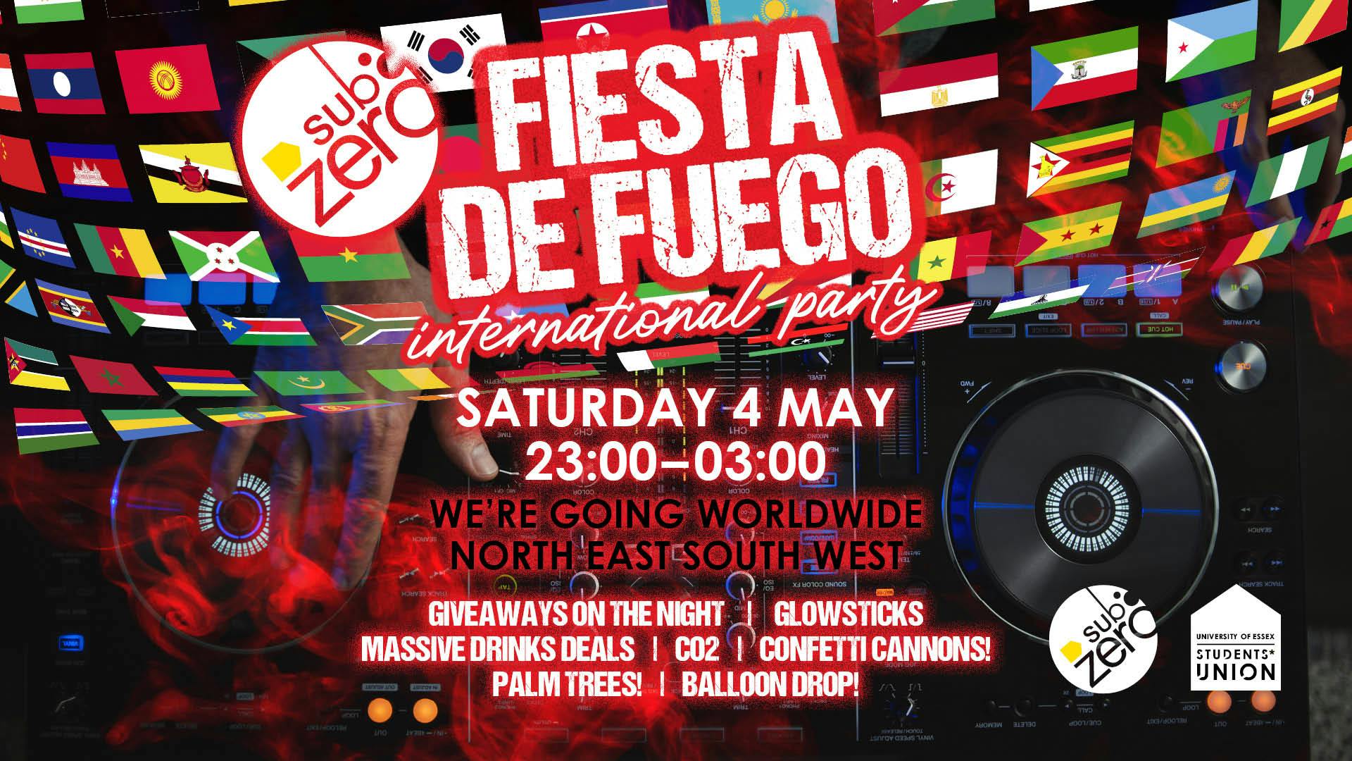 FIESTA DE FUEGO at Sub Zero, Colchester on 4th May 2024 | Fatsoma