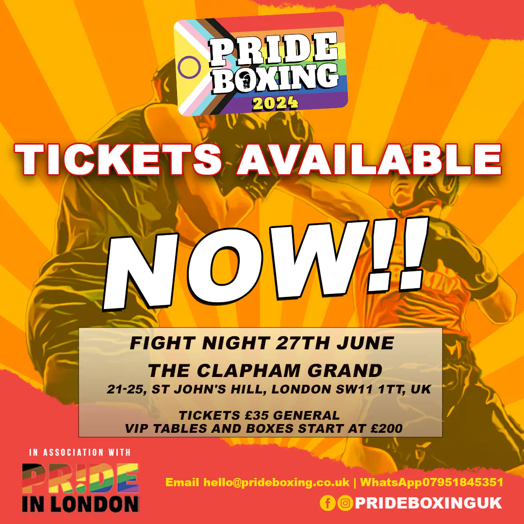 Pride Boxing 2024 - Tickets and tables at The Clapham Grand, London on ...