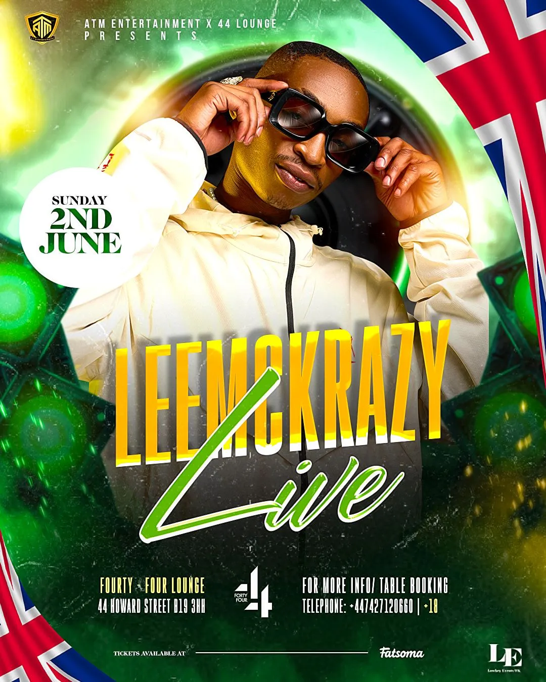 LEEMCKRAZY LIVE IN BIRMINGHAM at 44loungebirmingham, Birmingham on 2nd ...