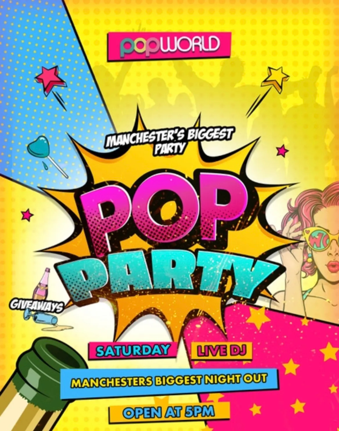 POP PARTY at Popworld Manchester, Manchester on 25th May 2024 | Fatsoma